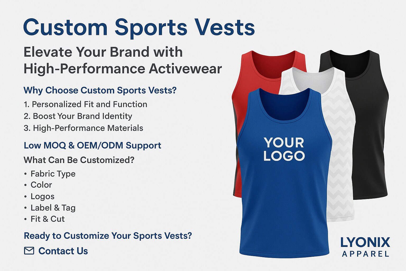 Custom Sports Vests Manufacturer | Private Label Gym Wear & Activewear ...